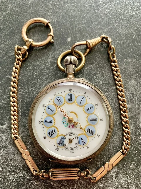 TASCHENUHR REMONTOIR CYLINDRE 6 Rubis - Handaufzug / 800er Silber EUR ...