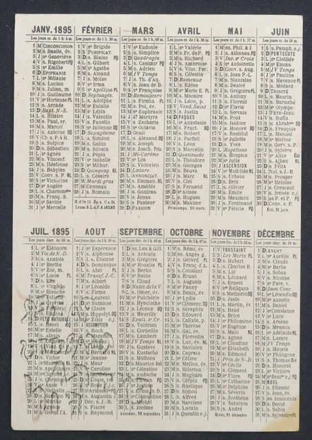 CALENDRIER 1895 THE FASHION Papier Cigarette Rolling Paper ...