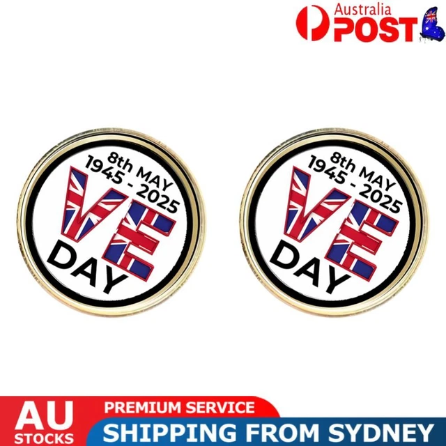 VE DAY 80TH Anniversary 1945-2025 Lapel Pin Badges 8th May VE Day ...