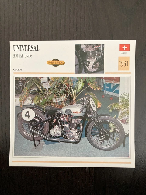 CARTE FICHE MOTO collection ATLAS UNIVERSAL 350 JAP USINE EUR 2,50 ...