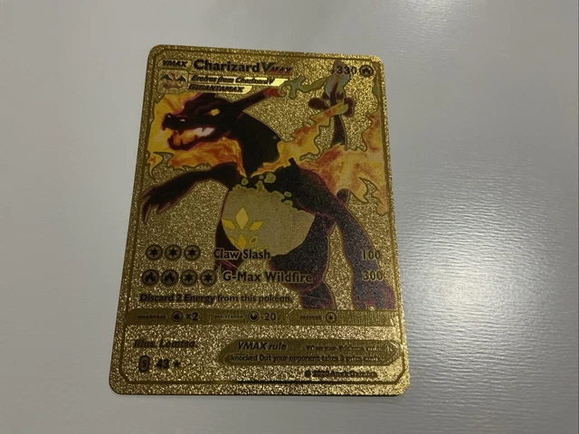 CHARIZARD VMAX POKEMON Rare Gold Foil Fan Art Card LP #43 EUR 4,30 ...