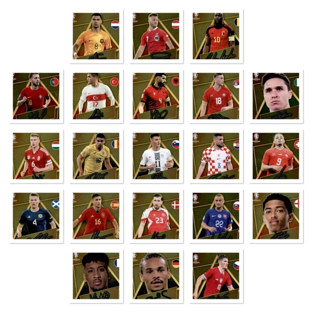 TOPPS UEFA EURO 2024 Alle 21 Gold Star Signature Sticker - Star Player ...