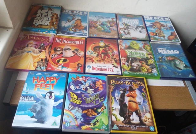 14 X KIDS DVD Bundle Job Lot Disney & kids Ice age 1-4 Finding Nemo ...
