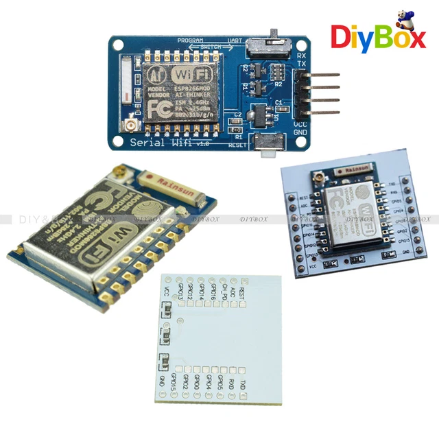 ESP8266 ESP-07 REMOTE Serial Port WIFI Module V1.0 + ESP Adapter Plate ...