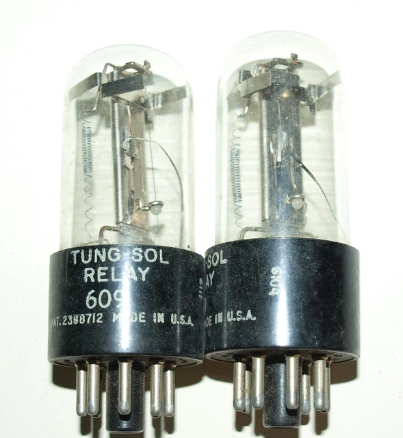2 TUBES RELAIS 609 Tung Sol USA neufs culot octal -relay tube EUR 16,00 ...