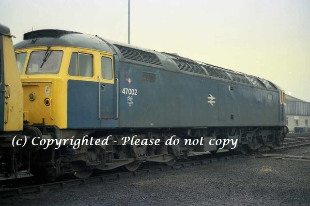 35MM COLOUR NEGATIVE DIESEL RAILWAY CLASS 47 47002 LONGSIGHT WITH (c ...