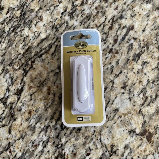 HAMPTON BAY WIRELESS Door Bell Push Button, White HB-7797-04 NEW £14.18 ...