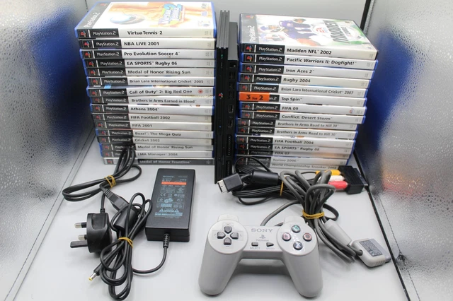 LARGE PLAYSTATION 2 PS2 Slim Gaming Bundle X31 Games Wires Controller £ ...