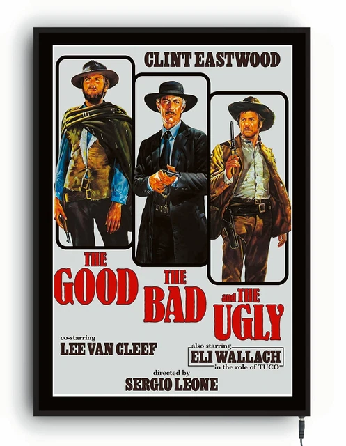 THE GOOD THE BAD AND THE UGLY Light up movie poster led sign home ...