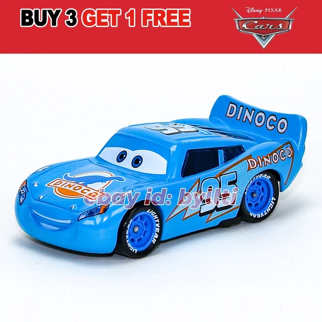 MATTEL DISNEY PIXAR Cars Dinoco Lightning McQueen 1:55 Diecast Car, NEW ...