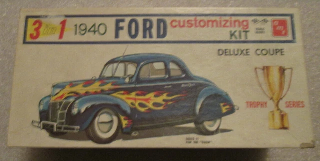 RARE 1960 VINTAGE 1940 Ford Deluxe Coupe Genuine Amt Model Kit Built No ...