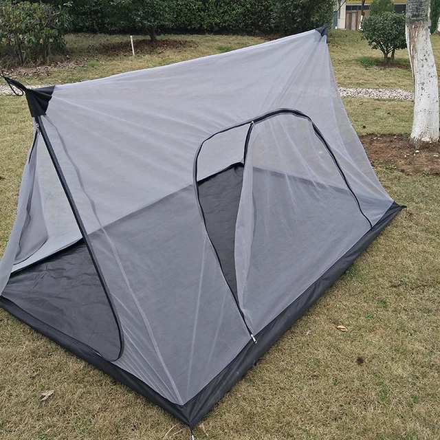 PORTABLE CAMPING TENT Mosquito Net A-shaped Ultralight Summer Mesh Tent ...