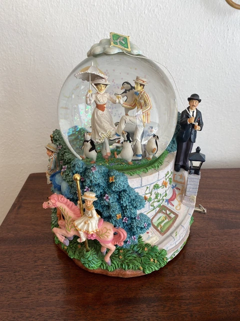 DISNEY STORE MARY Poppins Let's Go Fly A Kite Water Snow Globe Music ...