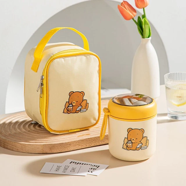 ROUND BARREL LUNCH Box Thermal Tote Lunch Bag Portable Food Storage Bag ...