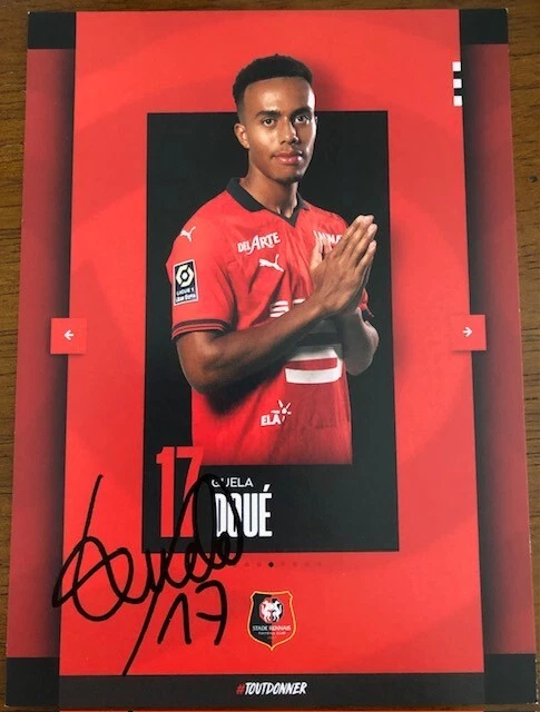 CARTE DÉDICACÉE GUELA Doué Stade Rennais Rennes 2024 signed card EUR 15 ...
