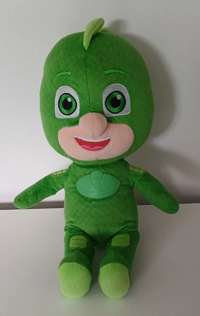 PJ MASKS GEKKO Sing And Talk Light Up Amulet 14” Plush Soft Gecko ...