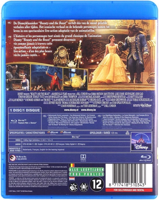 BEAUTY AND THE beast (2017) (Blu-ray) (US IMPORT) £25.11 - PicClick UK