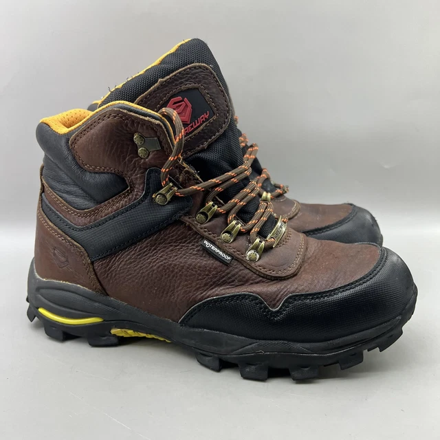 SUREWAY SAFETY TOW Work Boots Men Size 11 Brown Leather Ankle ...