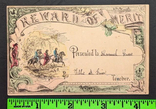 VINTAGE REWARD OF Merit Equestrian Horse Riding Card £9.13 - PicClick UK