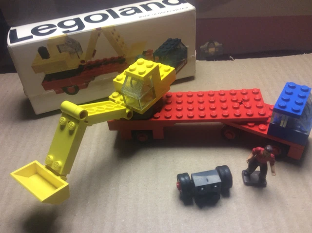 VINTAGE 60/70S LEGOLAND Denmark Lego Set No.649 Flat Bed Lorry With Jcb ...