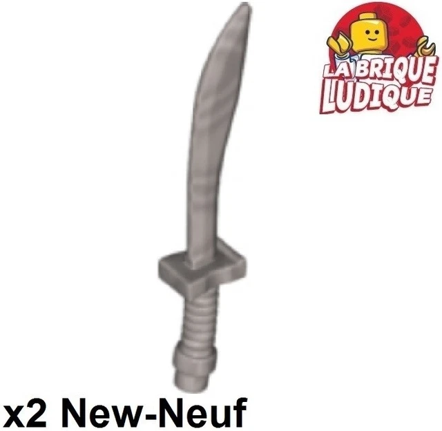 LEGO 2X MINIFIG Arma Weapon Spada Sword Dao Argento / Flat 25111 Nuovo ...