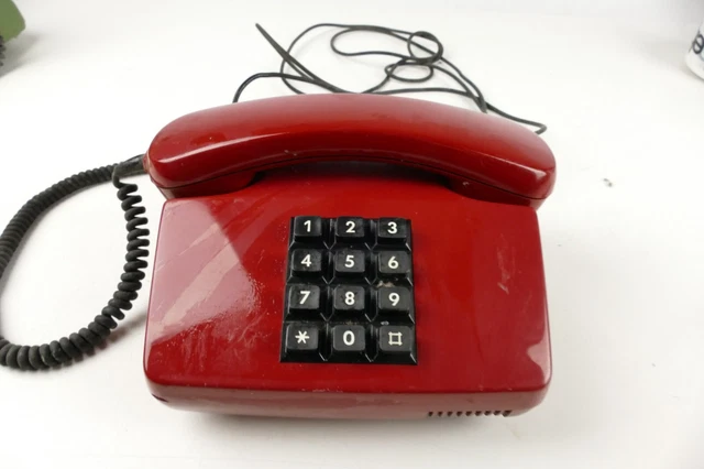 TELEFON ROT POST Telefon Apparat FeTAp 751-1 12er Tastenfeld 80er Jahre ...