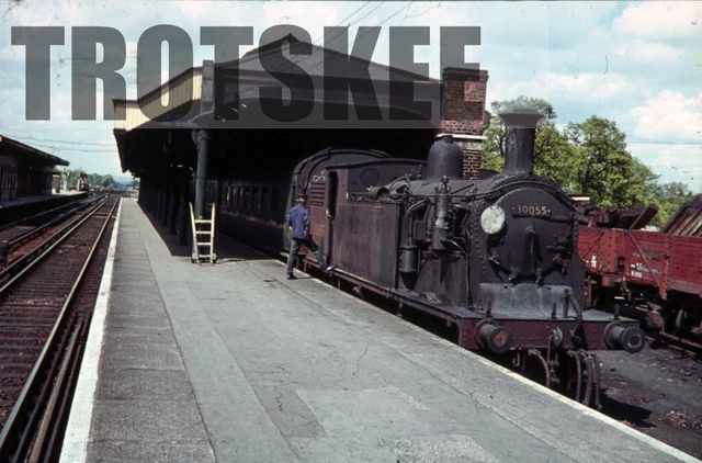 35MM SLIDE BR British Railways Steam Loco 30055 Class M7 Three Bridges ...