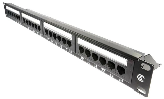 24 PORT, CAT 6, Patch Panel, Connector Type Rj45, Lan Category Cat6 For ...