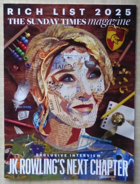 SUNDAY TIMES MAGAZINE Rich List 2025, Jk Rowlings Next Chapter, 18 May ...