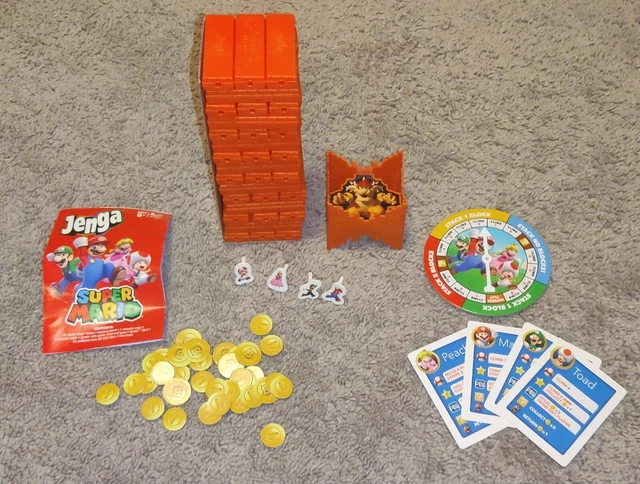 JENGA SUPER MARIO Edition Block Stacking Tower Game Used EUR 6,53 ...
