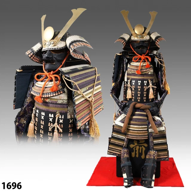JAPANESE VINTAGE SAMURAI Armor Yoroi Kabuto Black body modern sokake ...