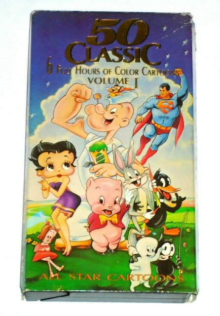 50 CLASSIC COLOR Cartoons Volume One VHS 6 Hours Burbank Video 1991 £7. ...