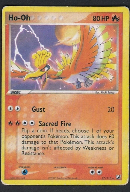 CARTA CARD POKEMON Ho-Oh 80 HP 27/115 / Rara EN / 2005 EUR 5,00 ...