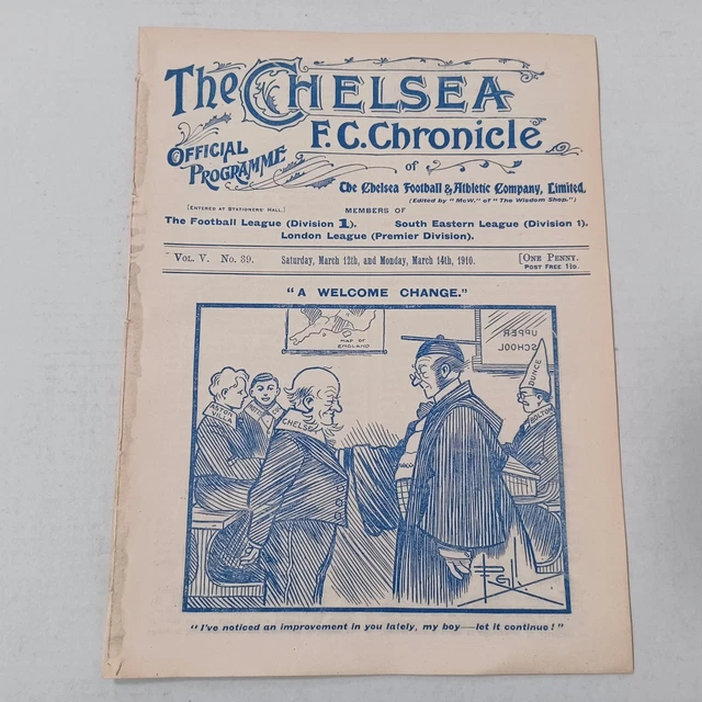 CHELSEA MATCH DAY Programme v Sunderland + Ch Cup Final 12th & 14th ...