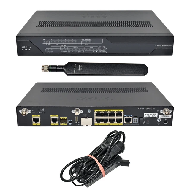 CISCO C899G-LTE-GA-K9 8-PORT Gigabit Integrated Services Router + PSU ...