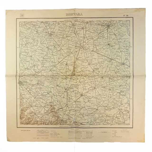CARTINA GEOGRAFICA, CARTINA militare - Mortara - Pavia - Lombardia ...
