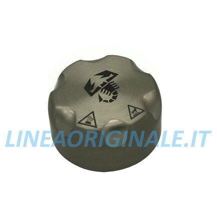 TAPPO SERBATOIO RADIATORE in Alluminio Brunito ORIGINALE Abarth 500 695 ...