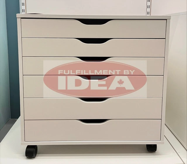 BRAND NEW IKEA ALEX White Organizer Storage Caster Drawer Unit 804.854. ...