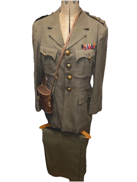 WW2 BRITISH ARMY Officers Uniform Tunic & Trousers Royal Sussex ...