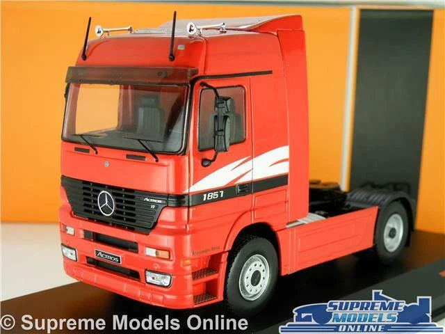 MERCEDES BENZ ACTROS Model Lorry Truck Cab Unit 1:43 Scale Ixo Red 1995 ...