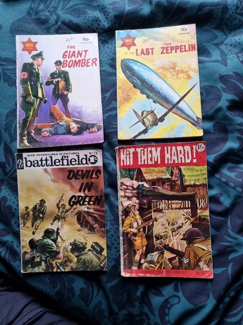4 OLD WAR Comics Conflict Libraries Battle Picture Library Battlefield ...