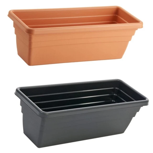 BALCONY BOX TROUGH Plant Pot Plastic Bel Garden Patio Planter Terra ...