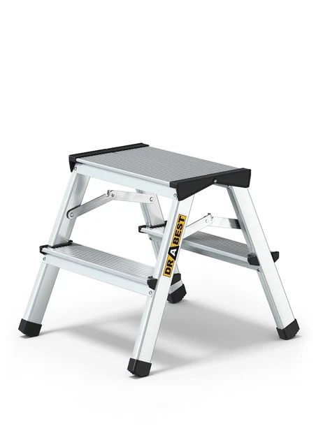 DRABEST ESCABEAU DOUBLE 2 Marches Échelle Domestique Pliable Marchepied Ménag... EUR 60,41 ...