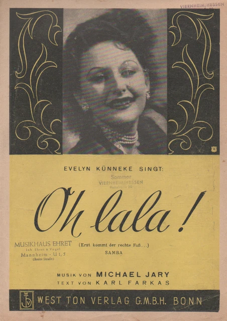 AKKORDEON NOTEN Oh lala EUR 2,00 - PicClick DE