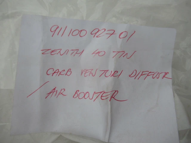 PORSCHE 911 ZENITH 40 Boite Venturi Diffuseur / Air Booster 91110092701 ...