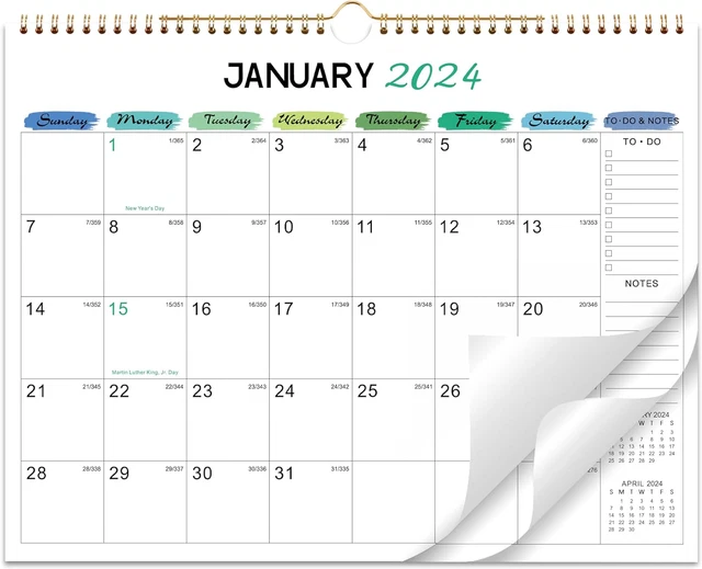 2024 CALENDAR/CALENDAR 2023-2024 - JAN - DEC 2024 Wall Calendar, 12 ...