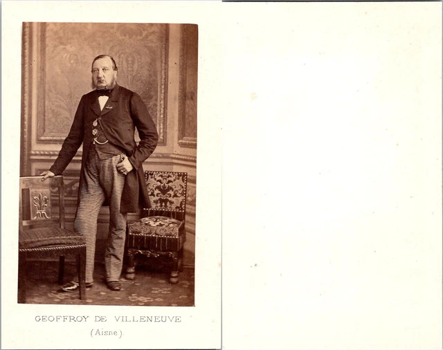 CDV ERNEST LOUIS Geoffroy de Villeneuve, politician, MP for Aisne £131. ...