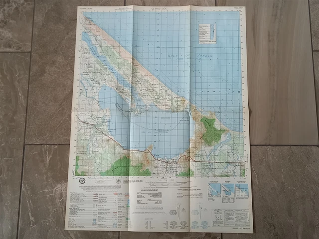 US ARMY 1970 VIETNAM WAR MAP PHU LOC BATTLE AT THONG DONG LUU BRIDGE ...