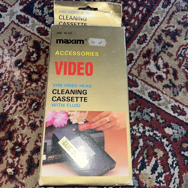 MAXIM VHS VIDEO Head VHS VIDEO HEAD Cleaning Cassette Recorder Cleaner ...