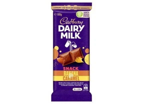 CADBURY SNACK BANANA Caramel Australian Chocolate Bar 180G Various ...